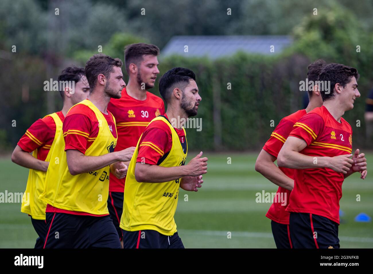 Mechelen's Siemen Voet, Mechelen's Jordy Vanlerberghe, Mechelen's Sandy Walsh and Mechelen's ...