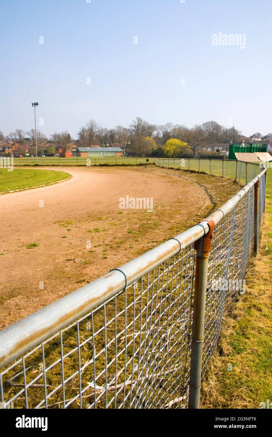 old running track at hurst green in east sussex Stock Photo - Alamy