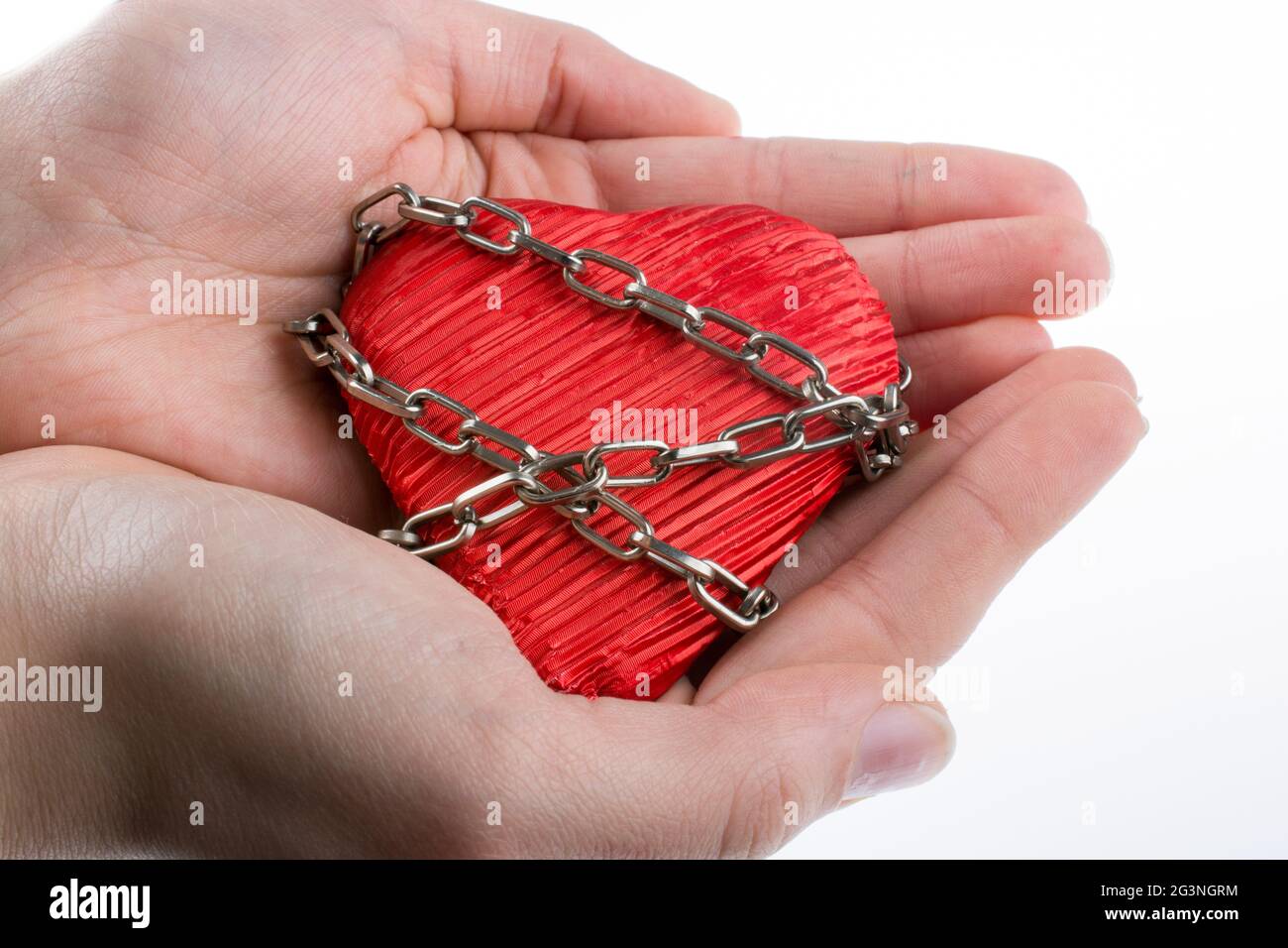 Heart in Chain Stock Photo - Alamy
