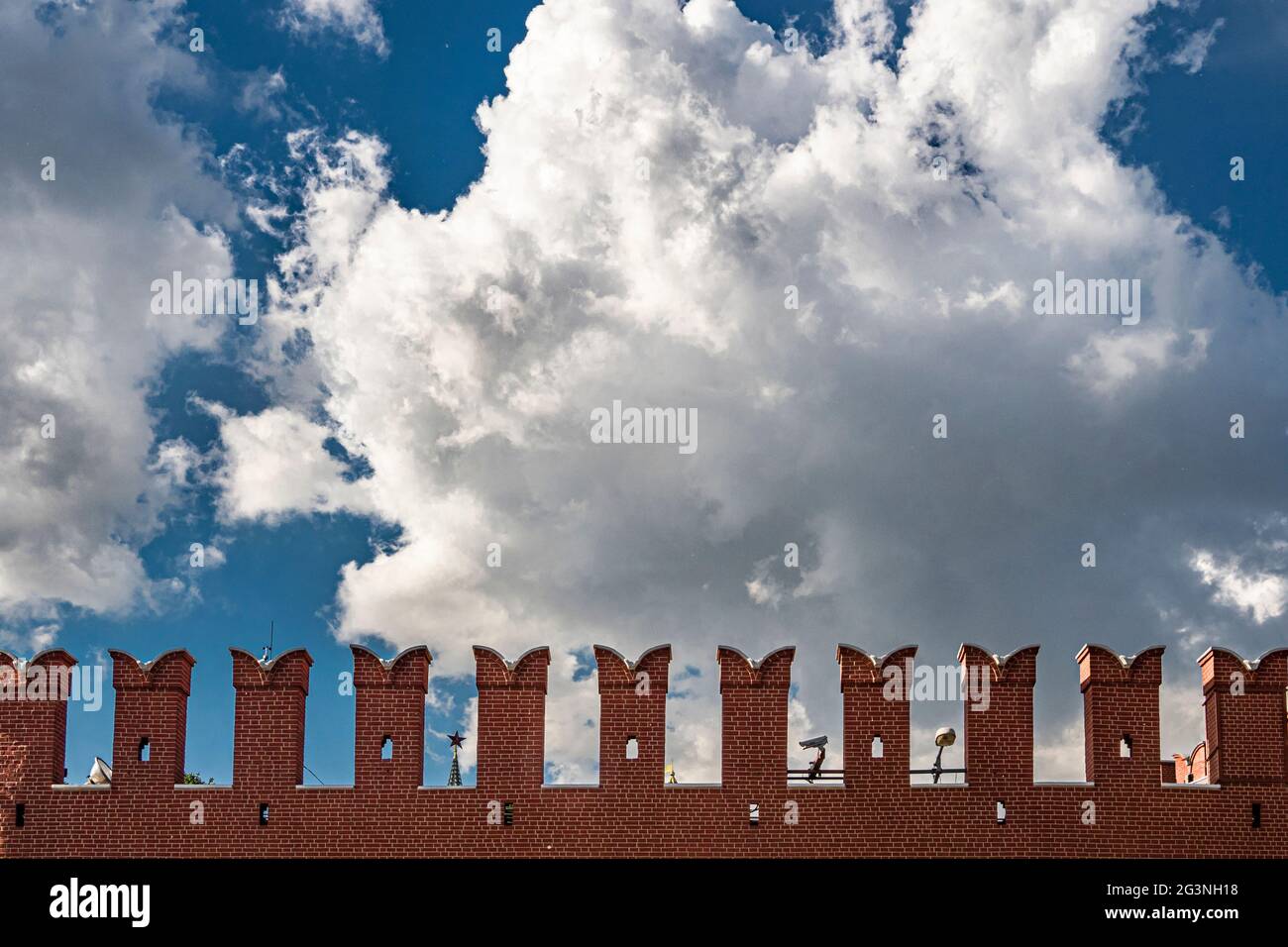 Russia, Moscow. Moscow Kremlin Wall Stock Photo - Alamy
