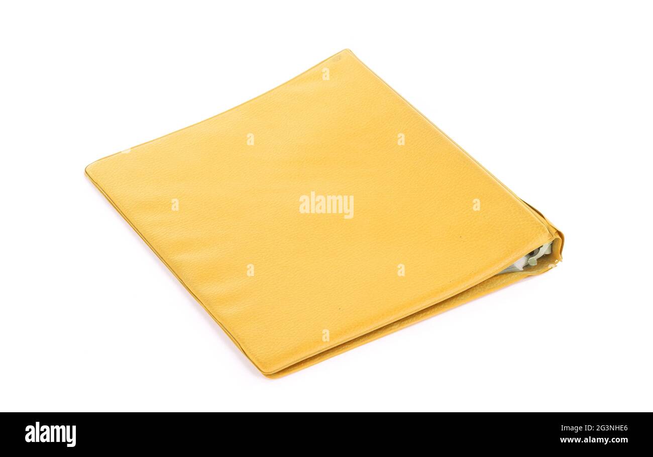 Old binder folder isolated Stock Photo - Alamy