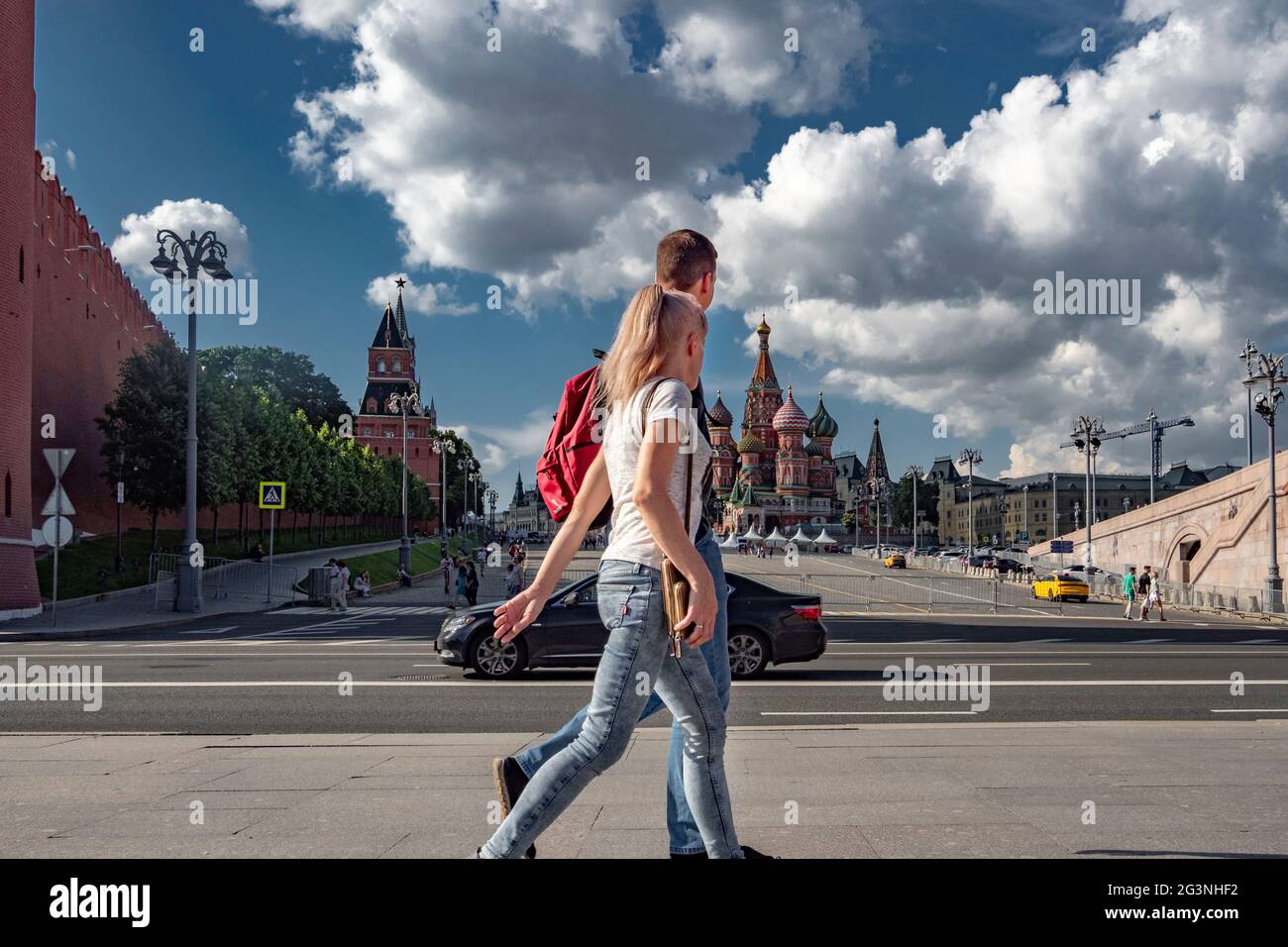 Russia, Moscow. People on city street Stock Photo - Alamy