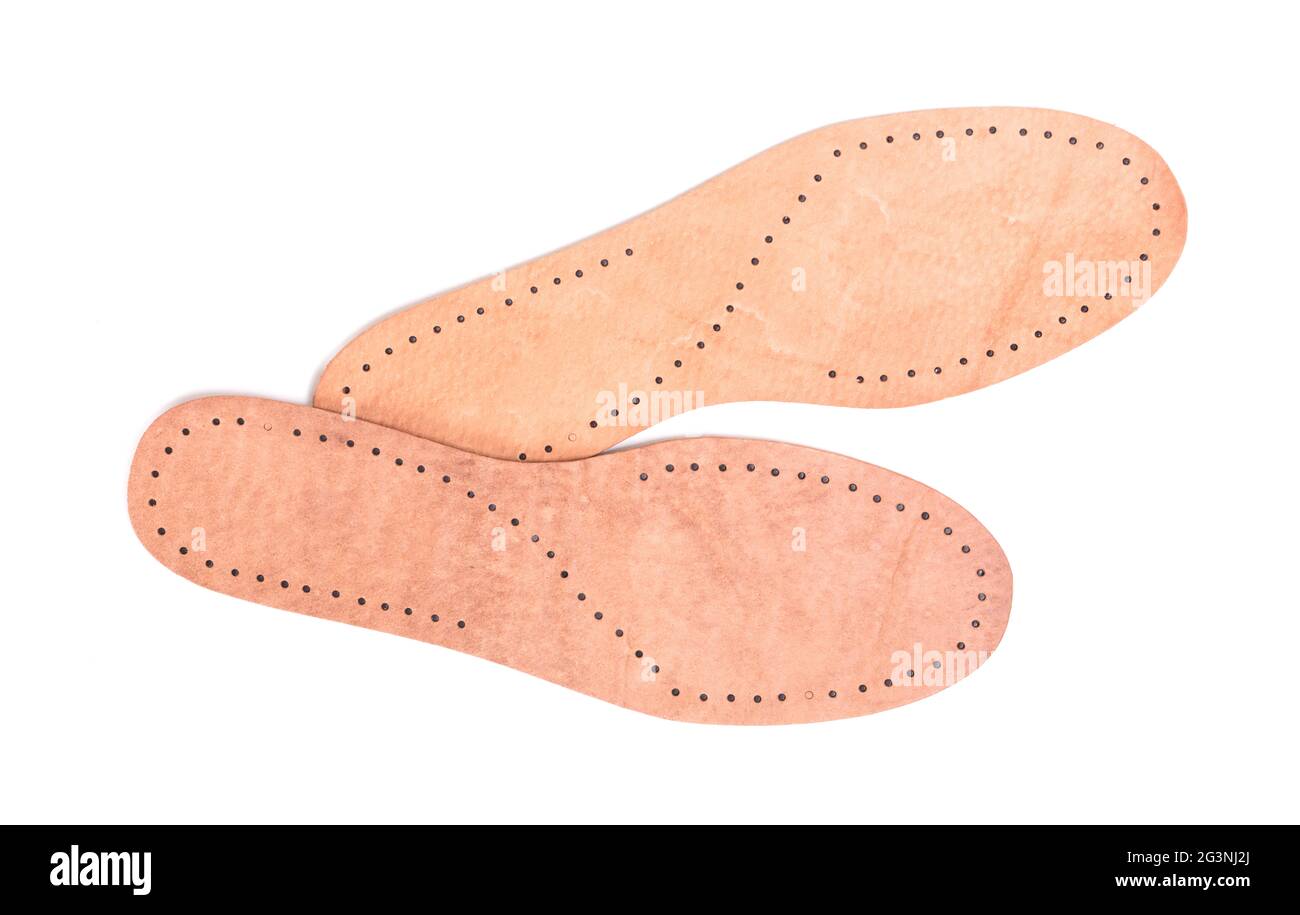 Pair of shoe insole isolated Stock Photo - Alamy