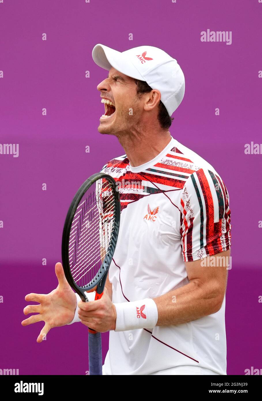 Scotland's Andy Murray reacts during day four of the cinch ...