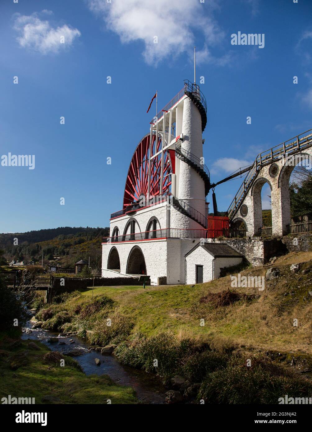 Laxey Water Wheel on Isle of Man Stock Photo - Alamy