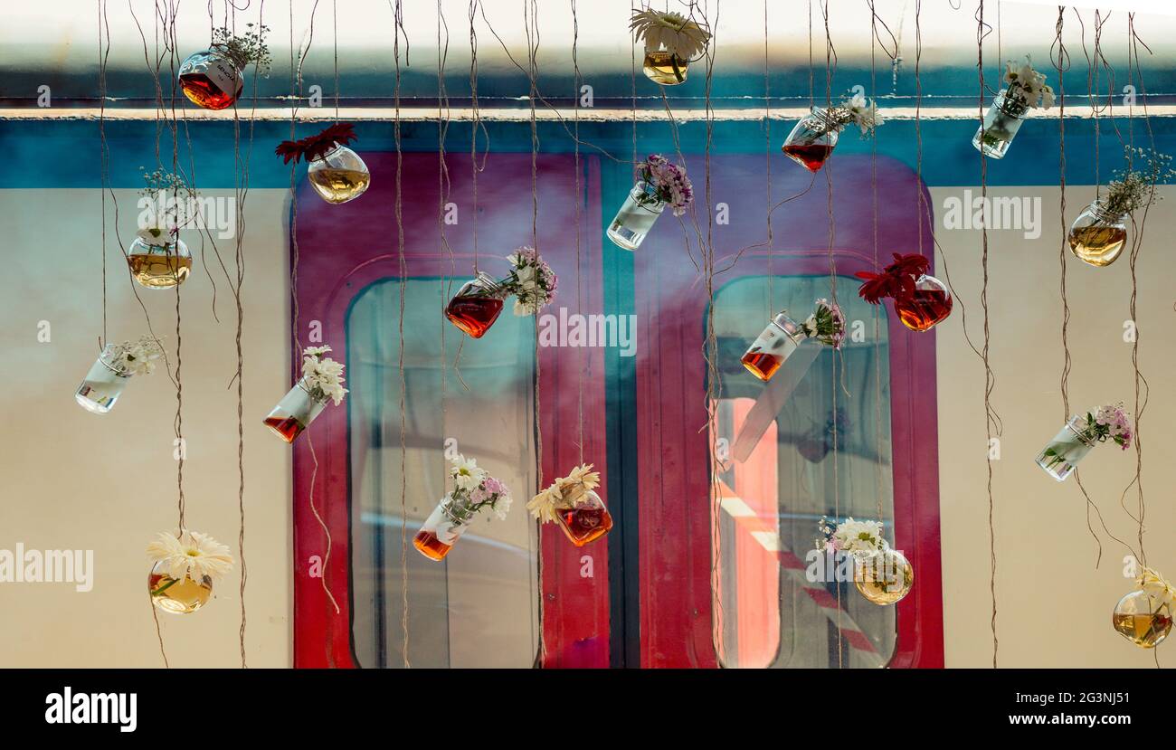 Hanging bottles hi-res stock photography and images - Alamy