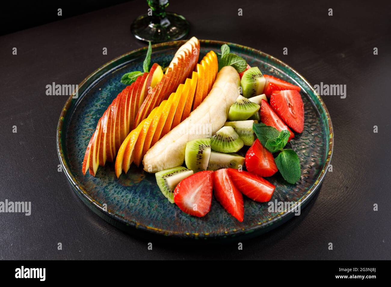 The concept of a healthy diet. Platter fruits and berries - apple ...