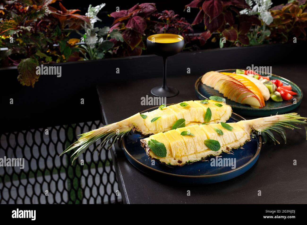 The concept of a healthy diet. Platter fruits and berries - apple ...