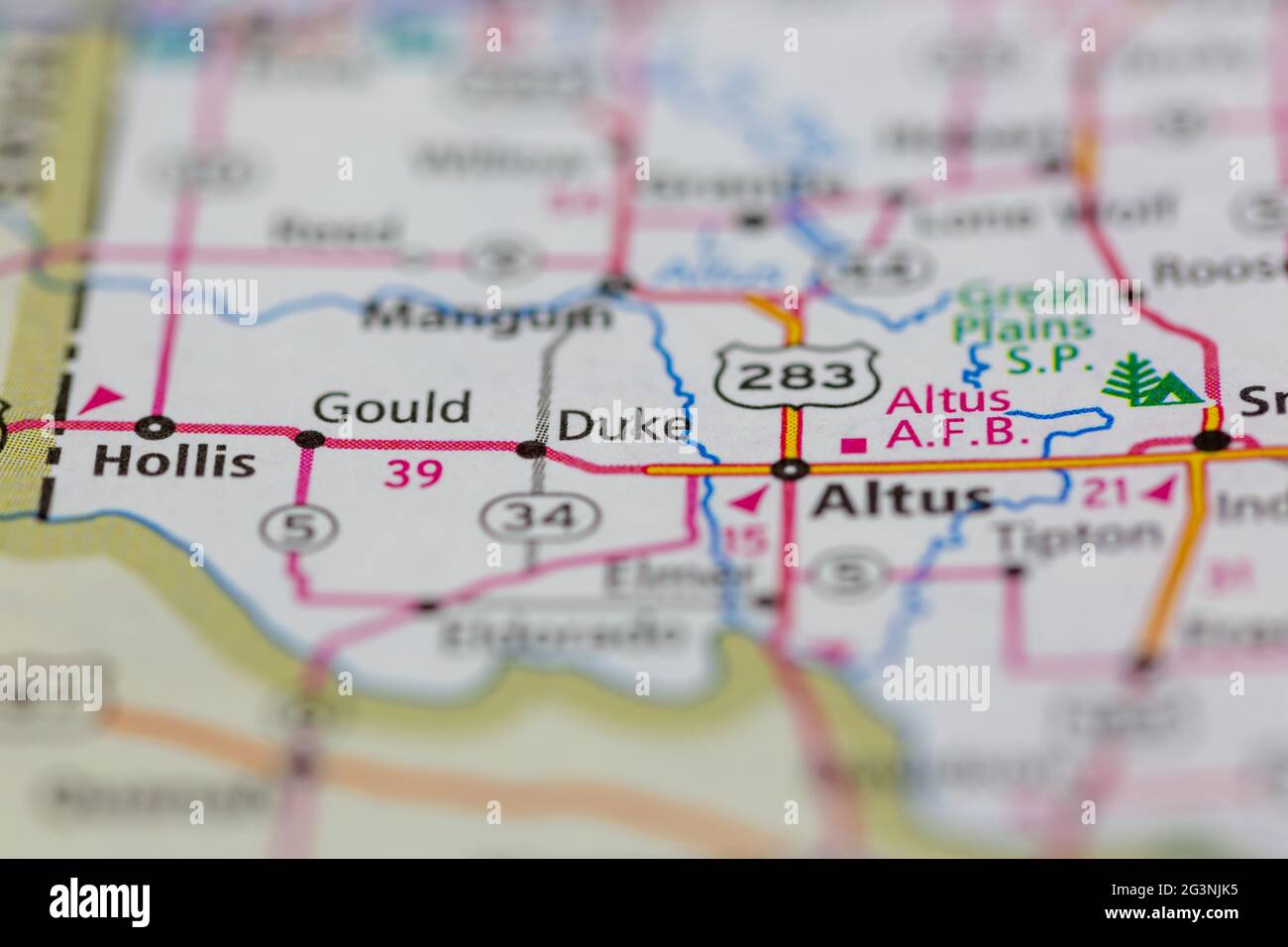Map of duke oklahoma hi-res stock photography and images - Alamy