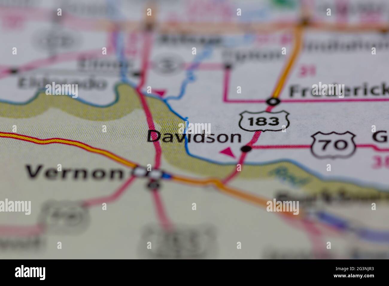 Map of davidson oklahoma hi-res stock photography and images - Alamy