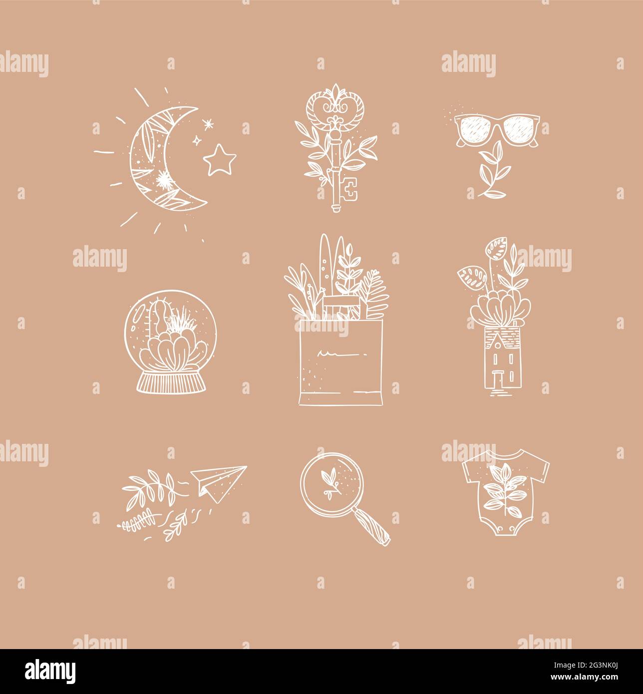 Paper bag clothes line Stock Vector Images - Alamy