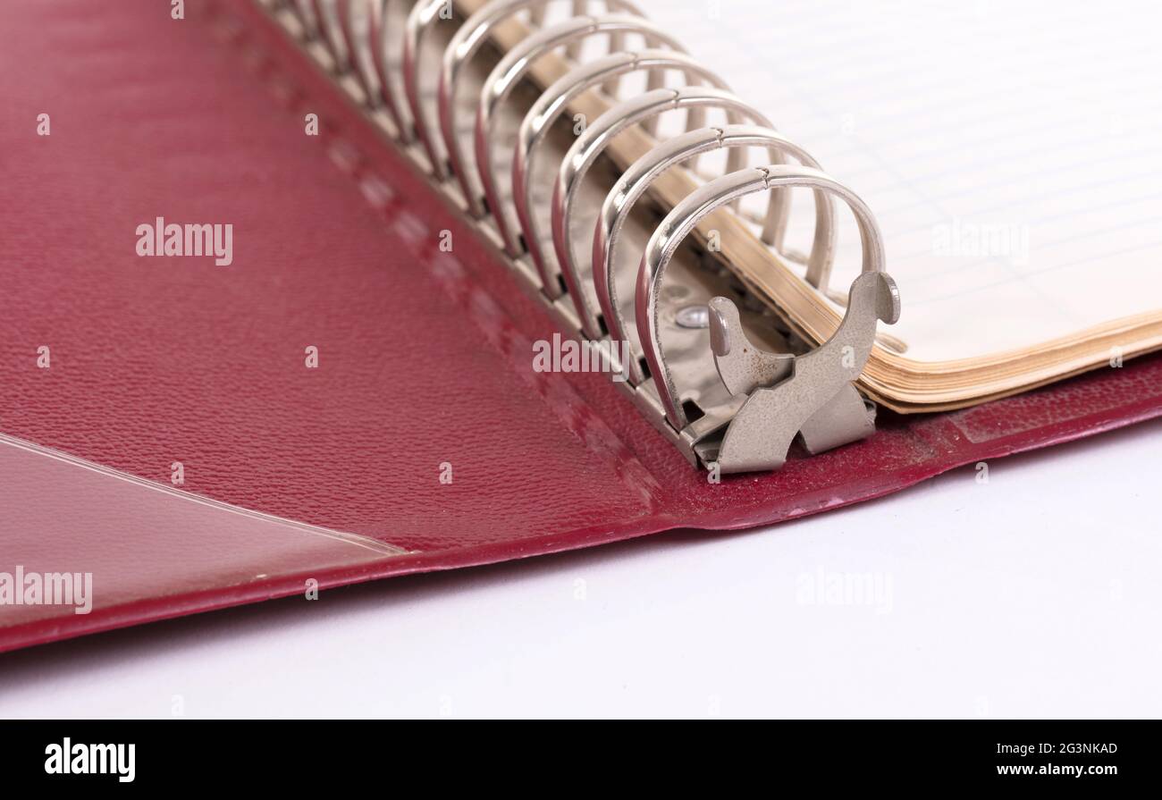Opened folder binder with blank papers hi-res stock photography and ...