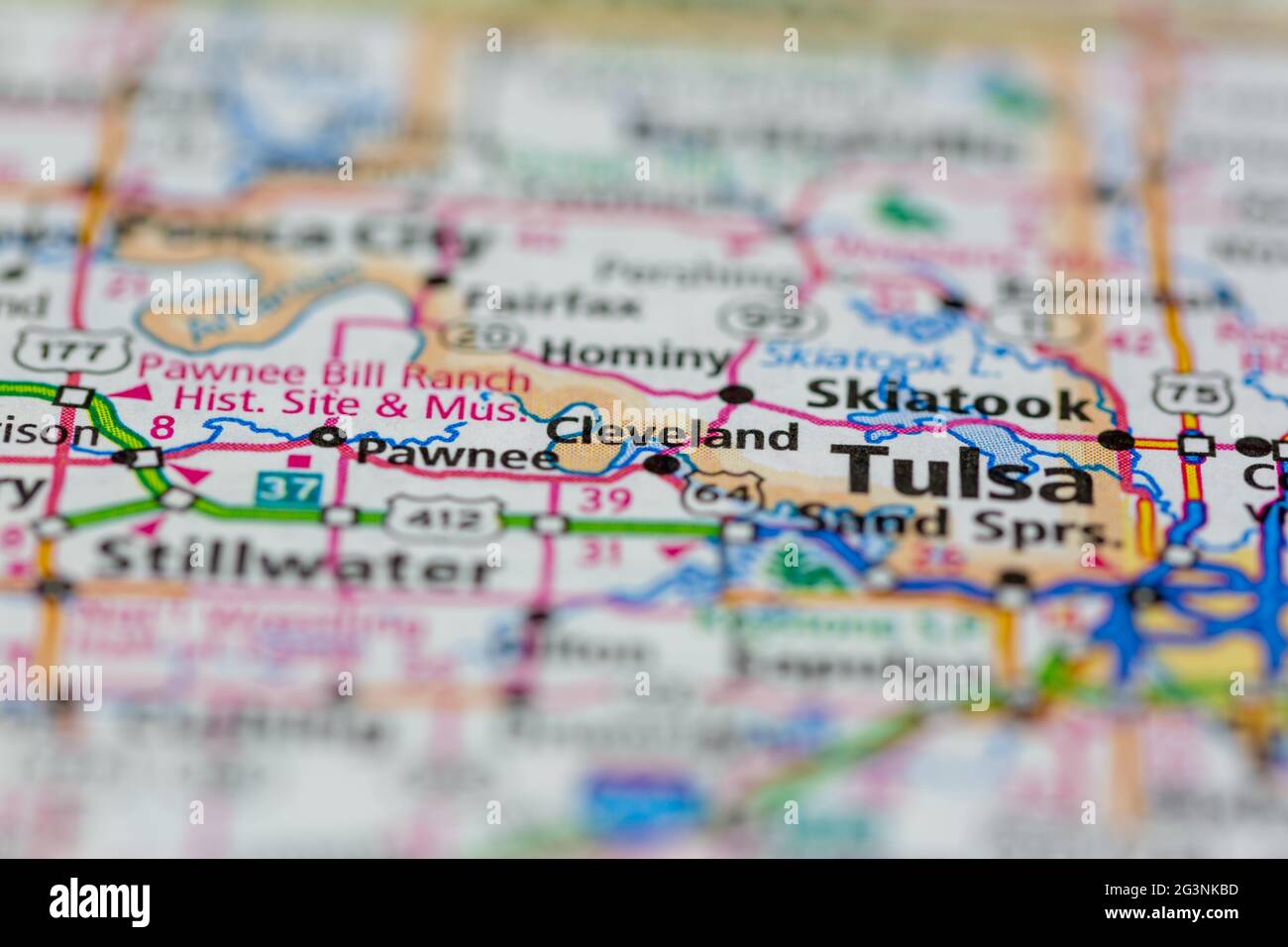 Cleveland oklahoma on a map hi-res stock photography and images - Alamy