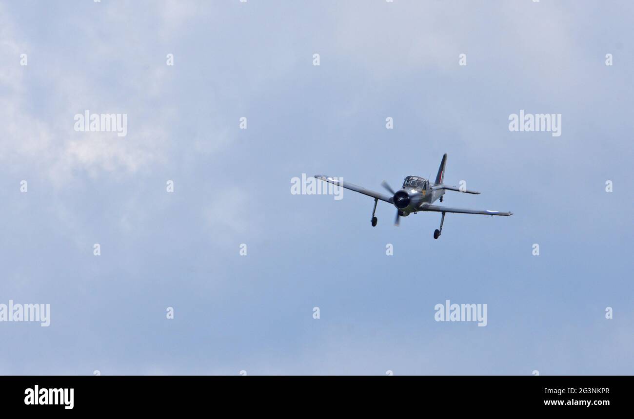 Vintage 1950 Hunting Percival Piston Provost T.1 aircraft in flight ...