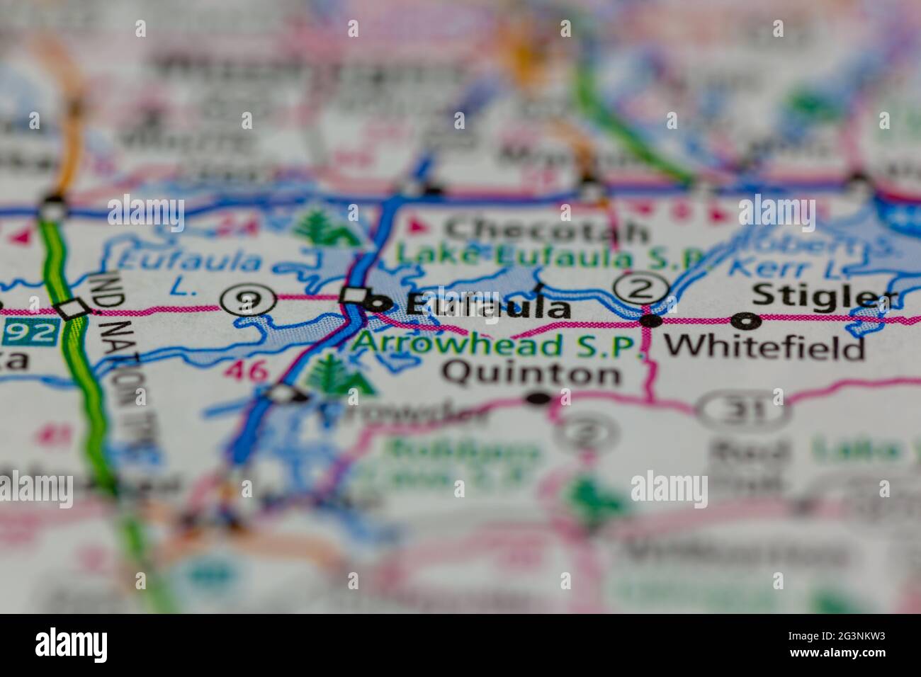 Eufaula on a map hi-res stock photography and images - Alamy