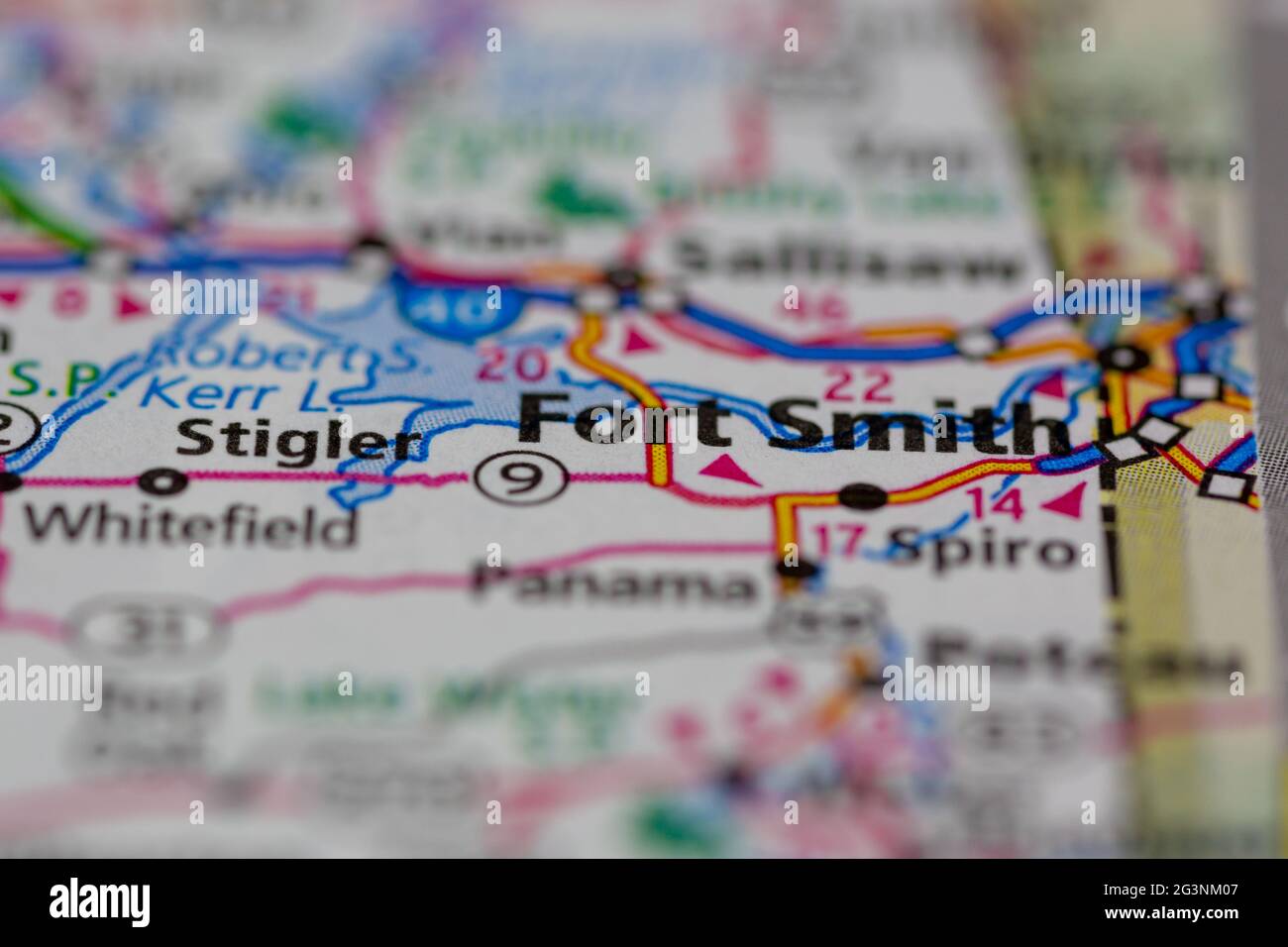 Fort Smith Oklahoma USA shown on a Geography map or road map Stock ...