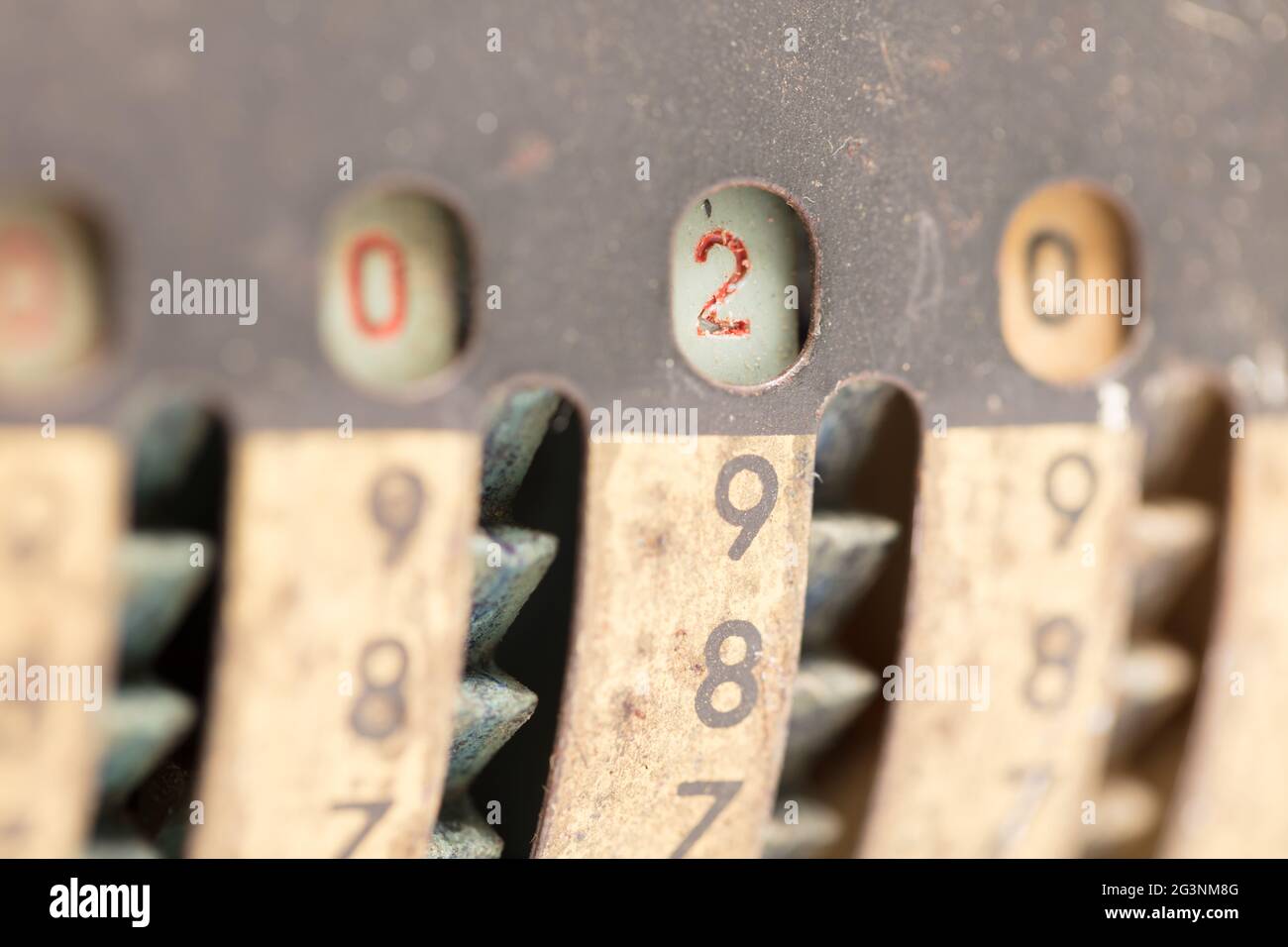Vintage manual adding machine isolated - 2 Stock Photo - Alamy