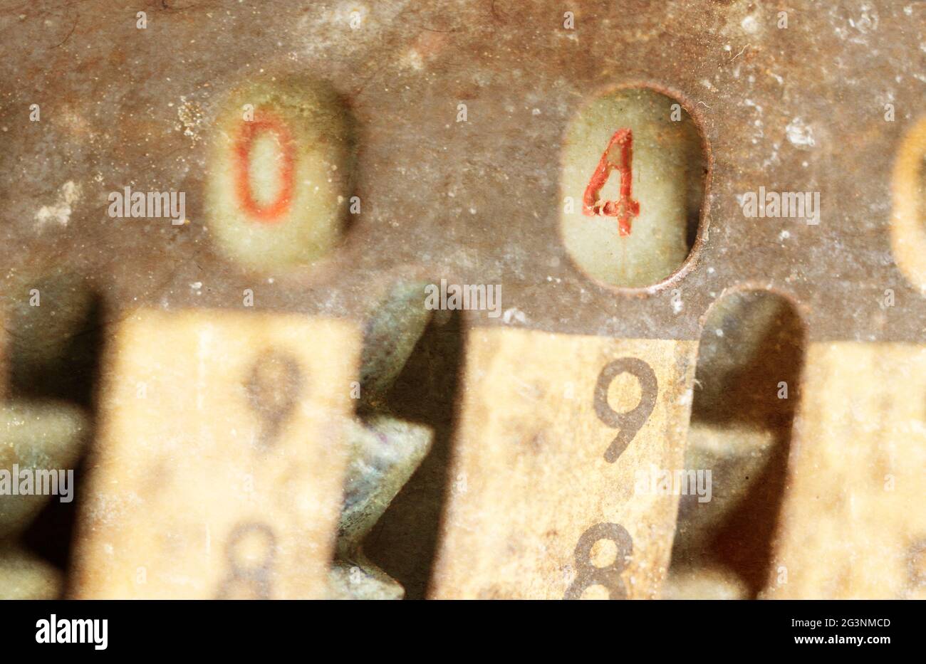 Vintage manual adding machine isolated - 4 Stock Photo - Alamy