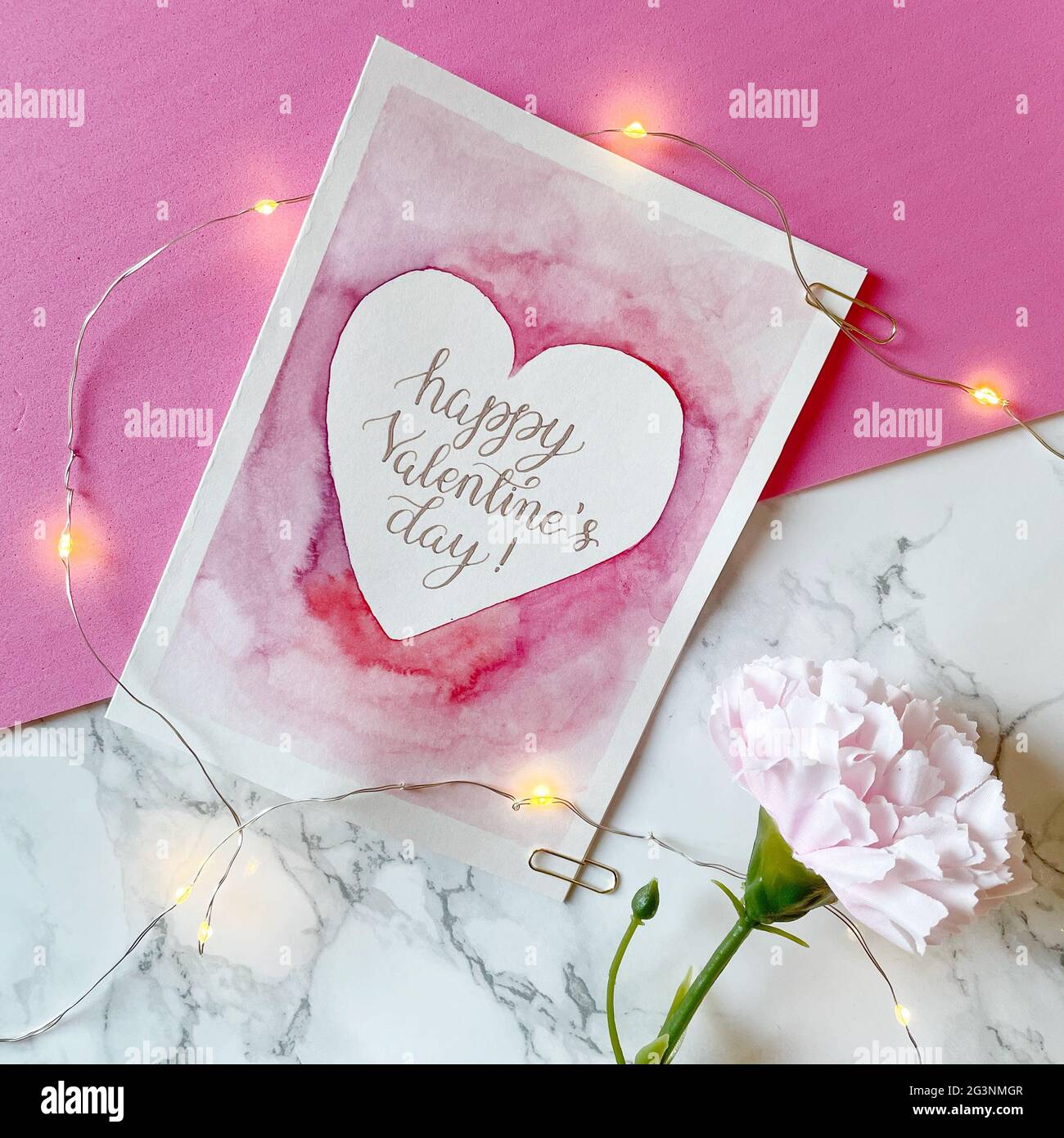 Will you Be my Valentine? - white ink calligraphy copperplate style on ...