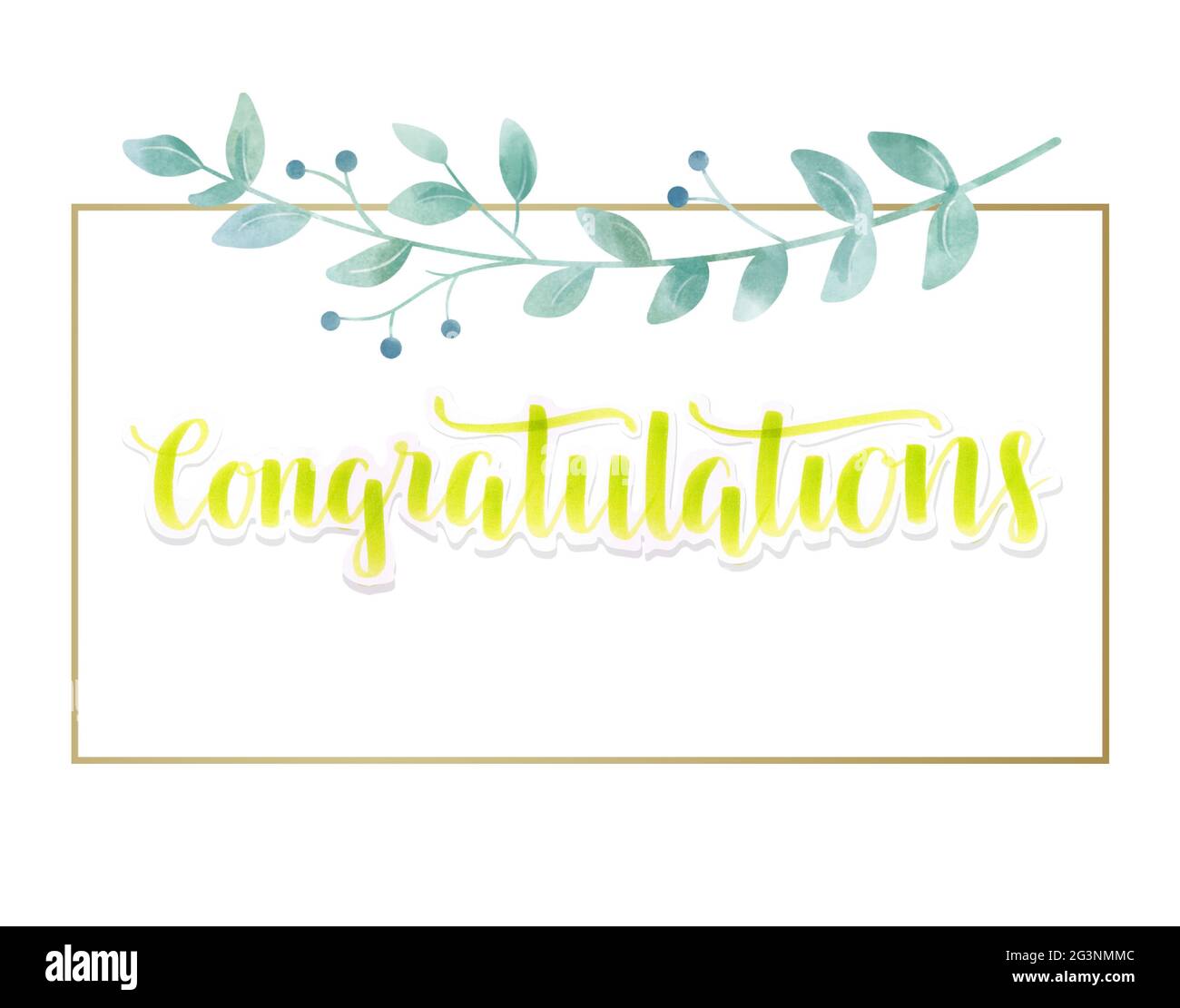 Congratulations card brush lettering Cut Out Stock Images & Pictures ...