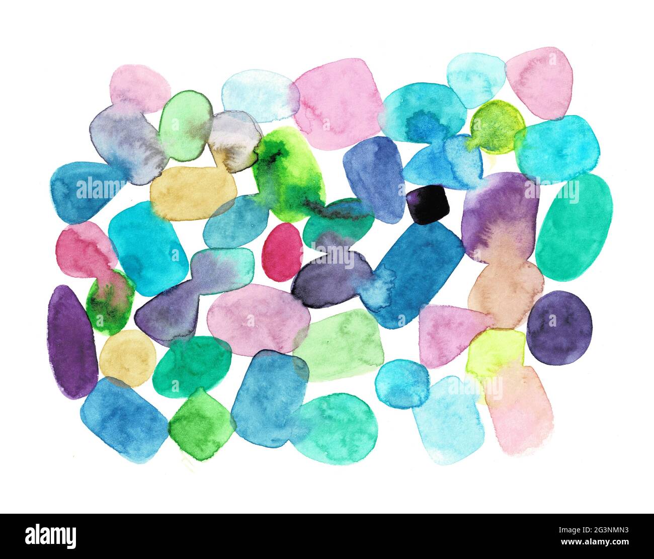 Abstract Watercolor Art - Colorful rectangle Stock Photo - Alamy