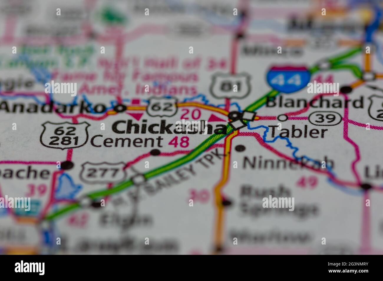 Chickasha oklahoma on a map hi-res stock photography and images - Alamy