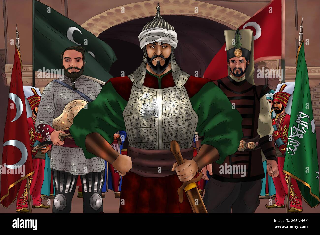 Sultan and soldiers Stock Photo - Alamy