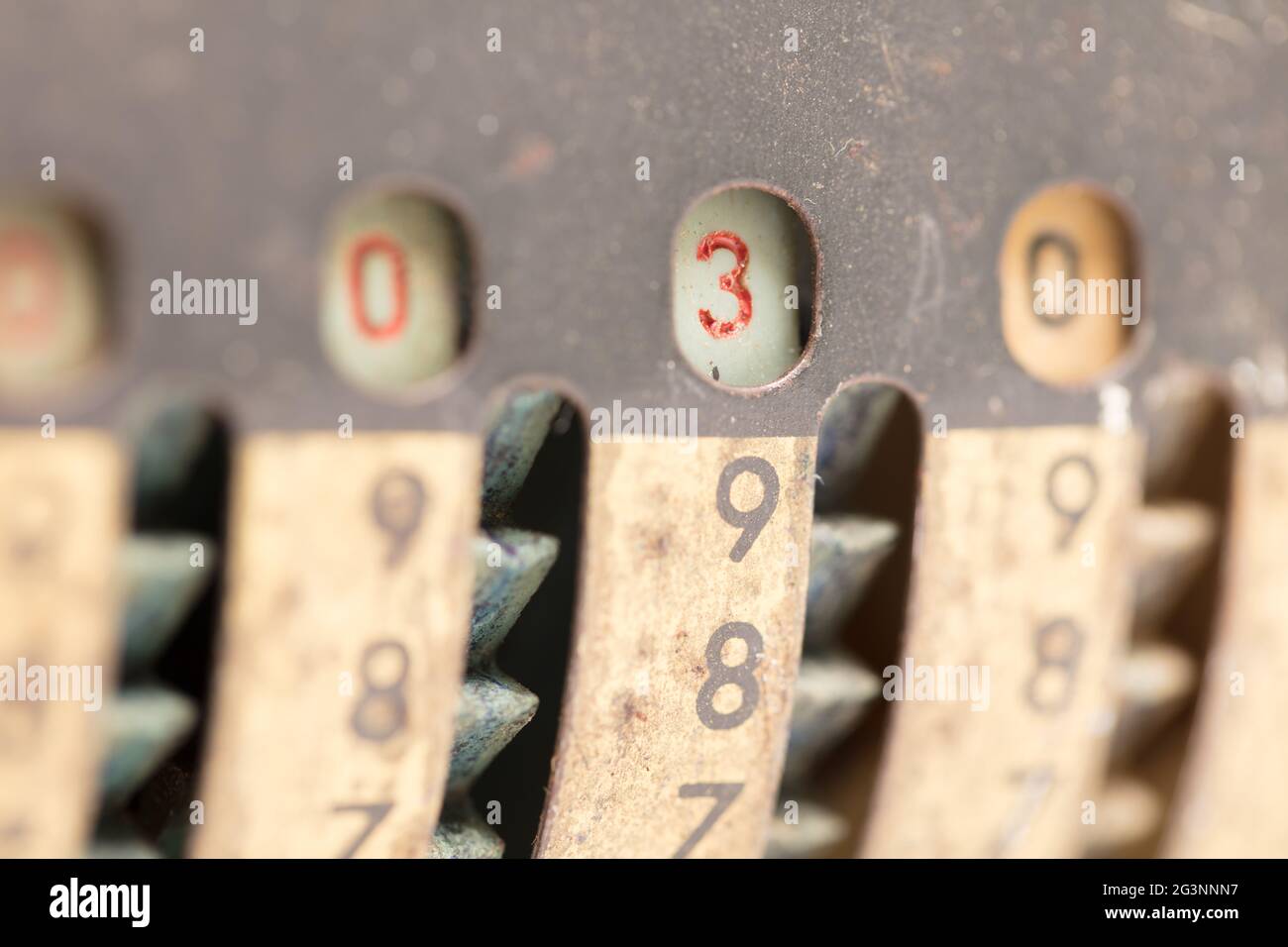 Vintage manual adding machine isolated - 3 Stock Photo - Alamy