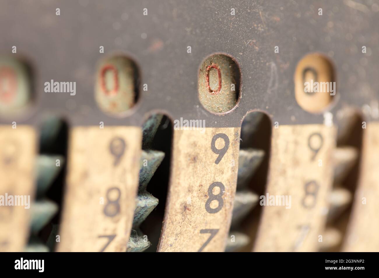 Vintage manual adding machine isolated - 0 Stock Photo - Alamy