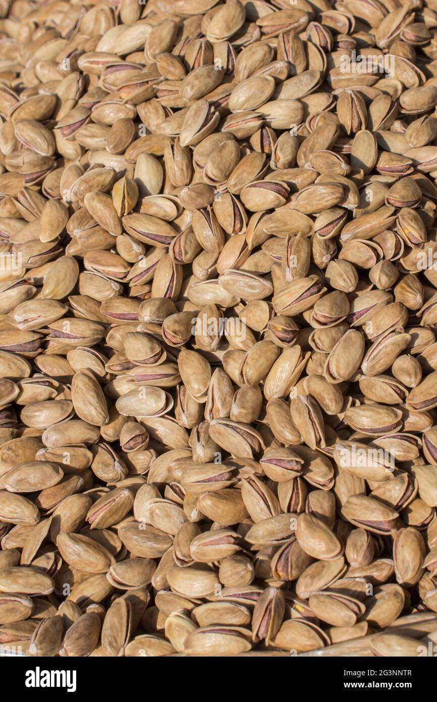 Pistachio with shell ready to eat Stock Photo - Alamy