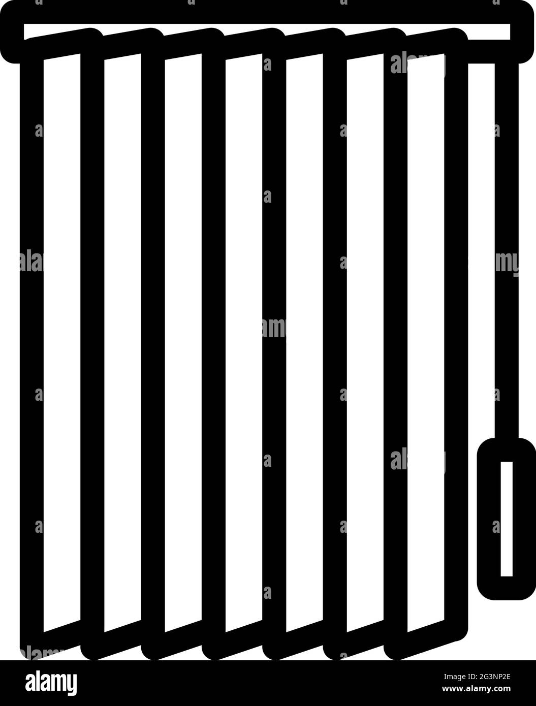 Office Vertical Blinds Icon Bold Outline Design With Editable Stroke Width Vector Illustration