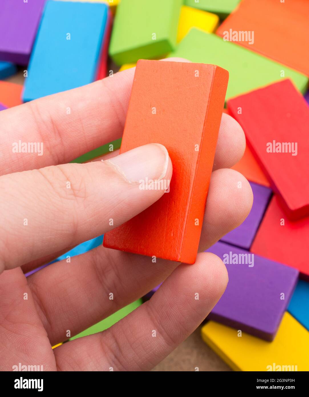 Color wooden blocks hi-res stock photography and images - Alamy