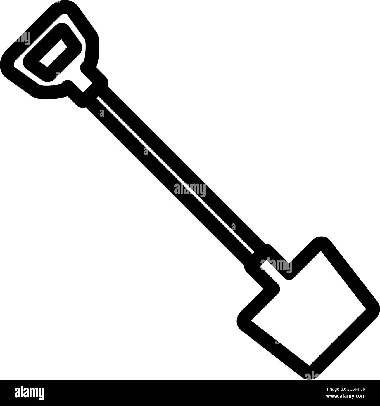 Shovel Icon. Bold outline design with editable stroke width. Vector ...