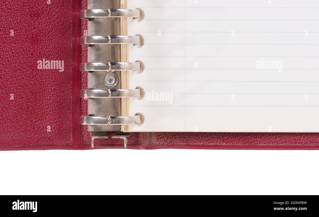 Opened folder binder with blank papers hi-res stock photography and ...