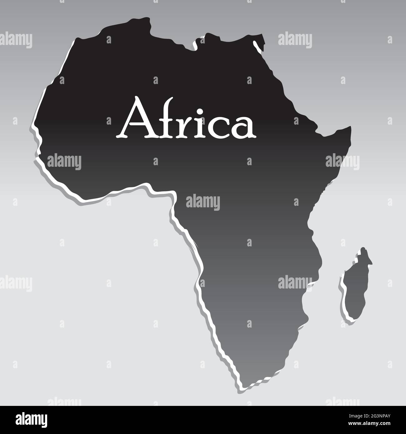 The Shape Of The African Continent High Resolution Stock Photography ...