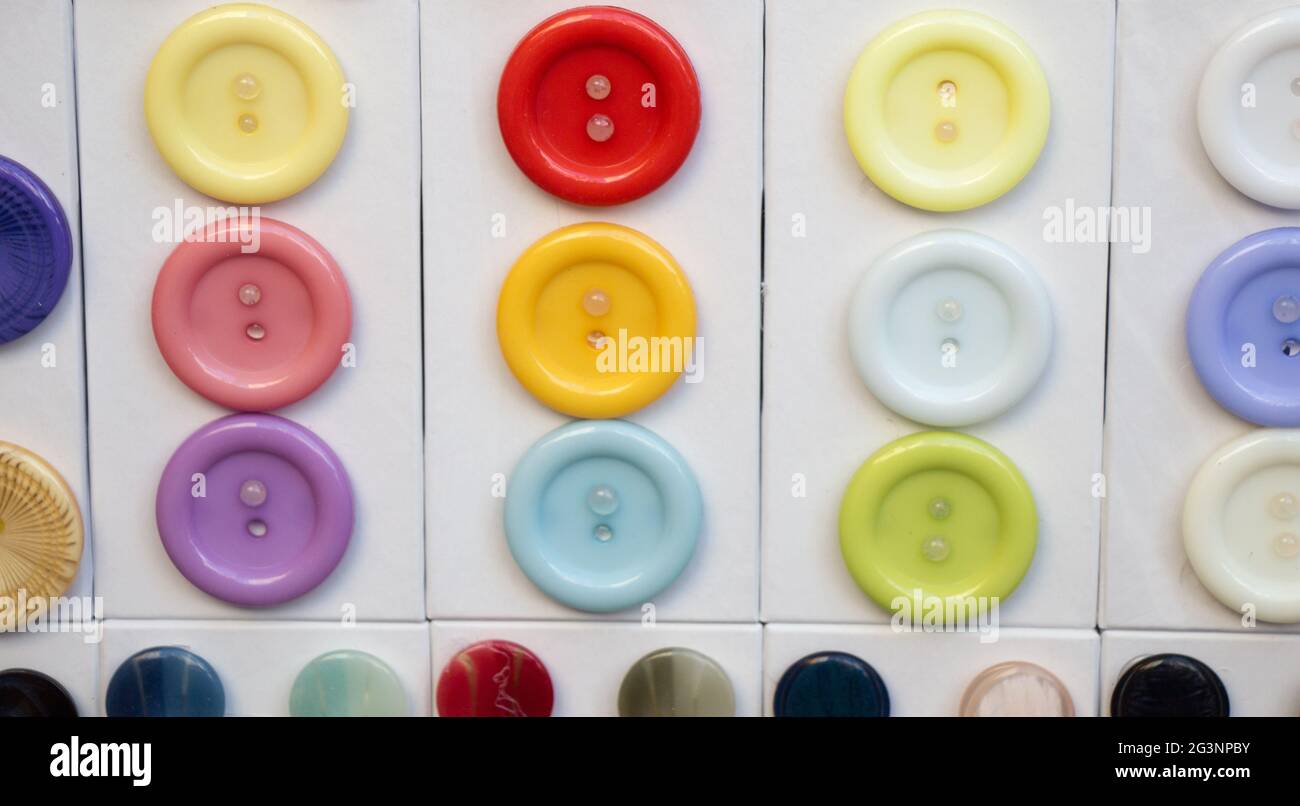 Set of colorful bright sewing buttons Stock Photo - Alamy