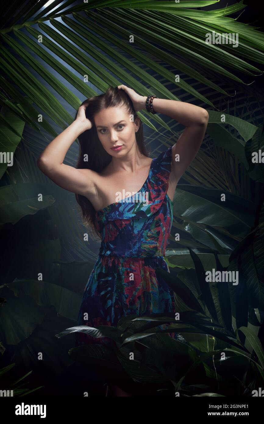 girl in jungle Stock Photo - Alamy