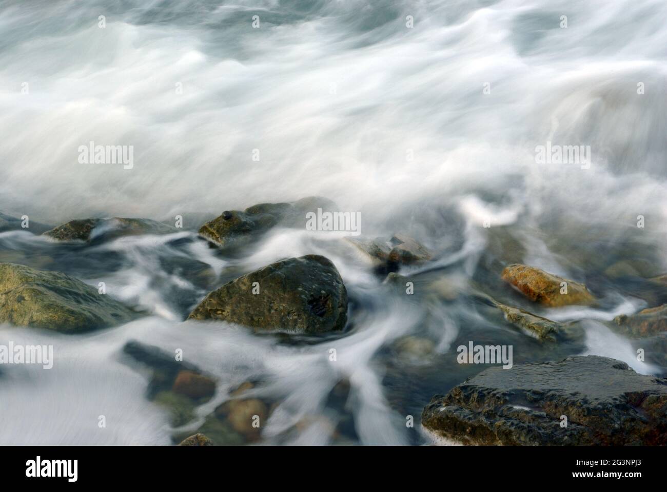Turbulence sea water and rock at Coastline Stock Photo - Alamy