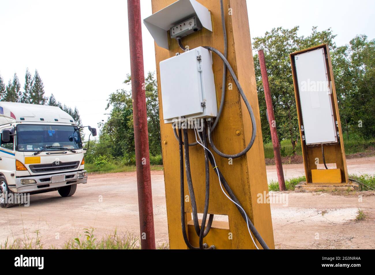 Set of control boxes for radioactive contamination detection systems in ...