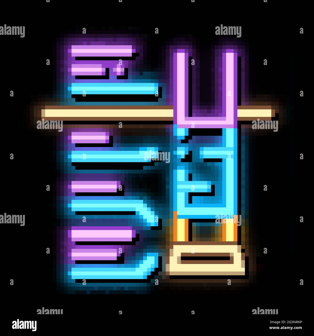 house foundation structure neon glow icon illustration Stock Vector ...