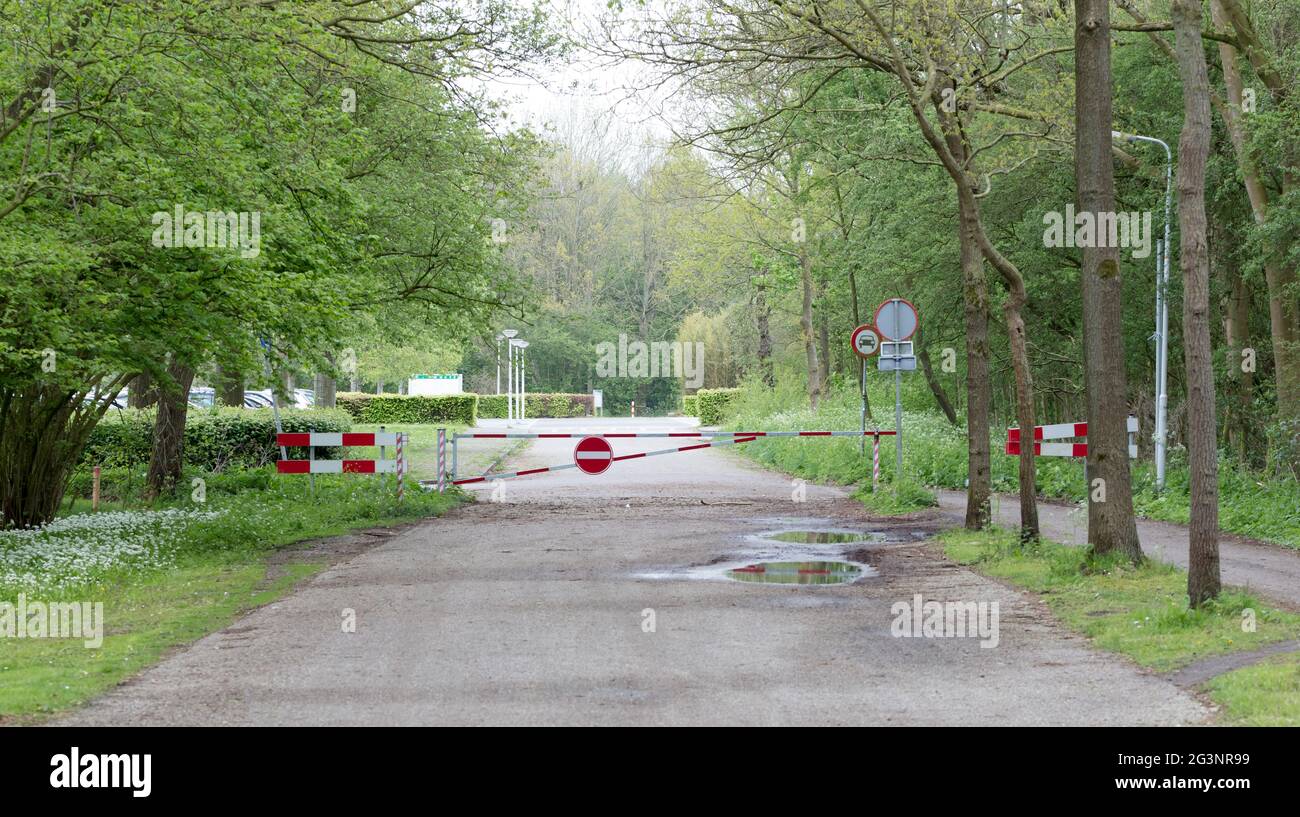 Roadblock in the Netherlands Stock Photo - Alamy