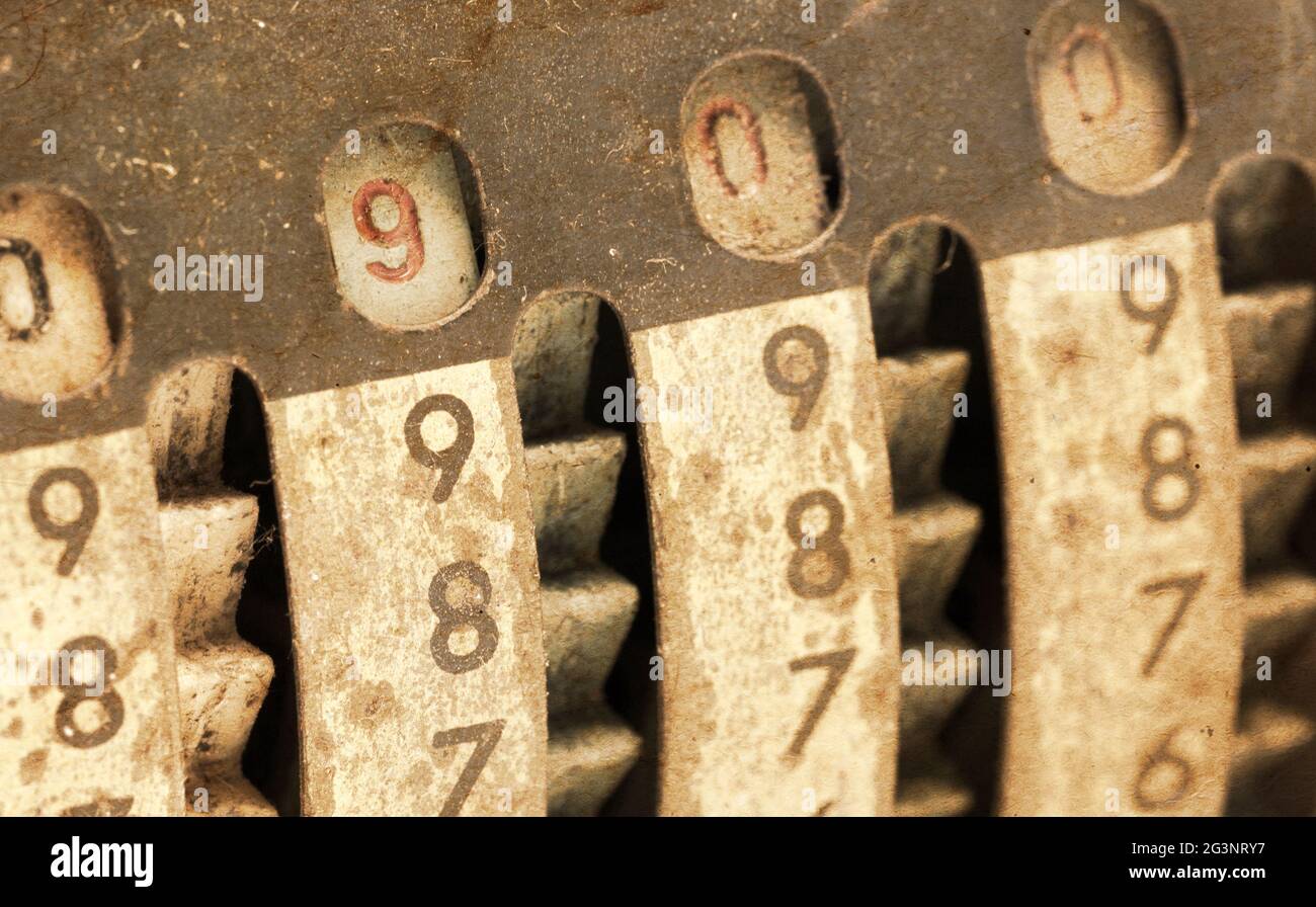 Vintage manual adding machine isolated - 900 Stock Photo - Alamy