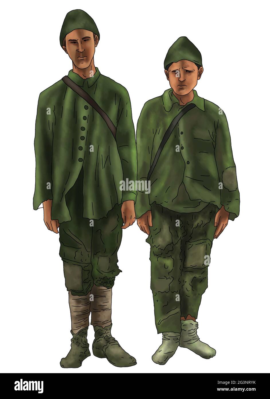 heroic soldiers taking post-war souvenir photos Stock Photo - Alamy