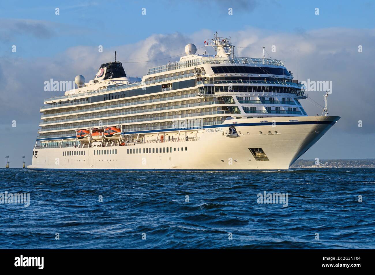 An early morning view of the Norwegian cruise ship Viking Venus making ...