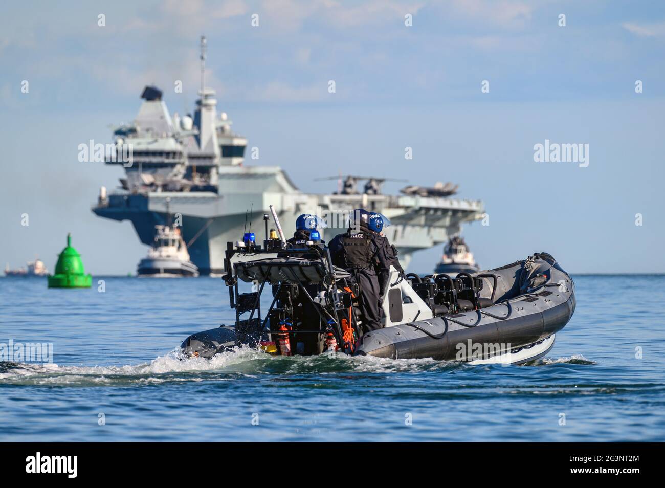 A Ministry of Defence Police RIB providing security for the port ...