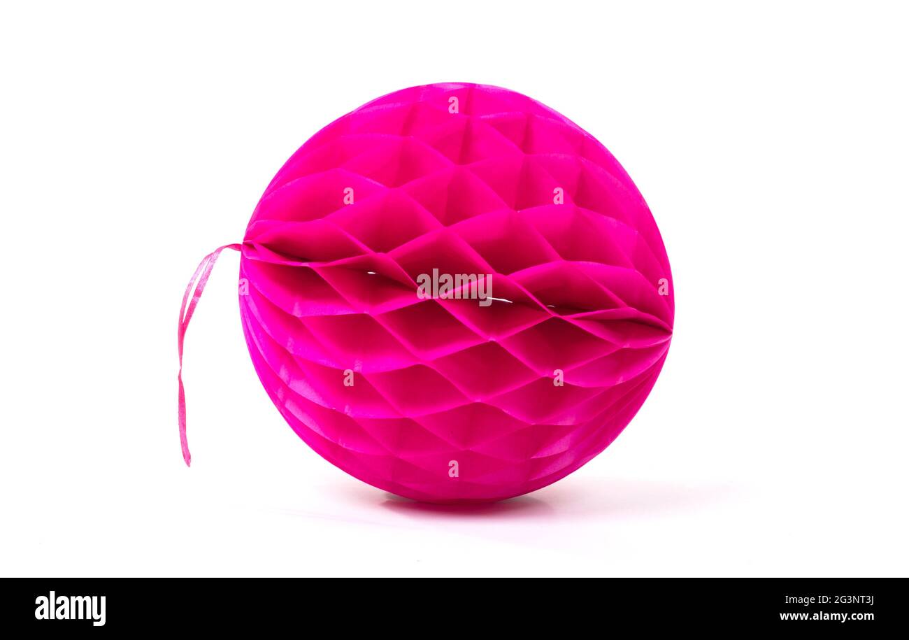Colorful honeycomb round paper ball isolated Stock Photo - Alamy