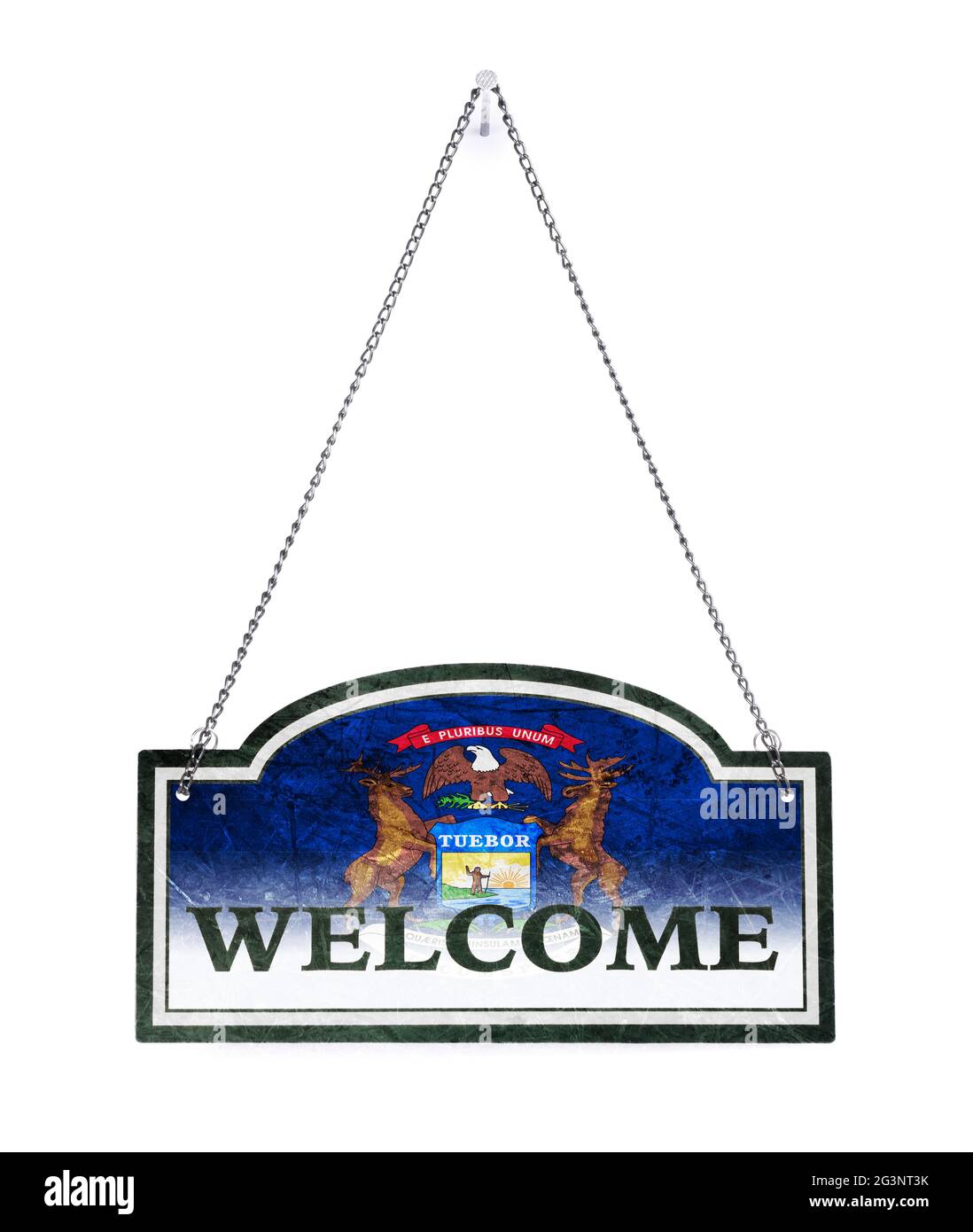 Welcome to michigan sign Cut Out Stock Images & Pictures - Alamy