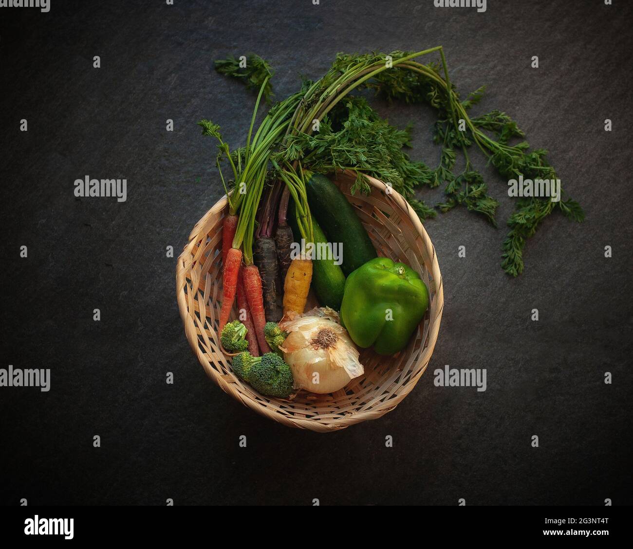 Basket of Veggies Stock Photo - Alamy
