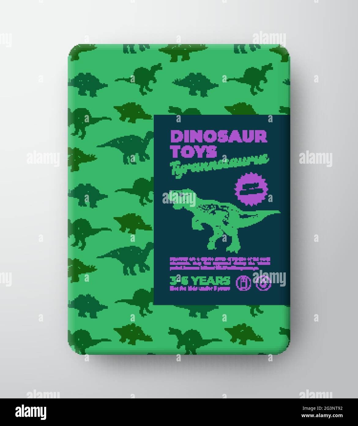 Dinosaur Toys Label Template. Abstract Vector Packaging Design Layout ...