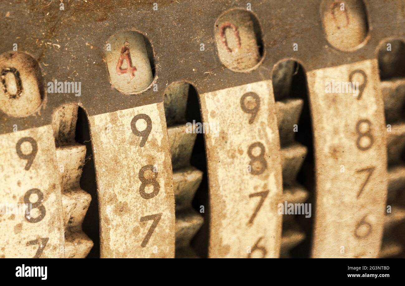 Vintage manual adding machine isolated - 400 Stock Photo - Alamy